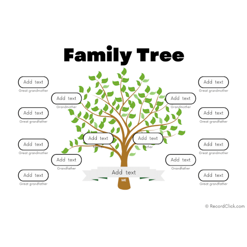4 Generation Family Tree Template Available RecordClick